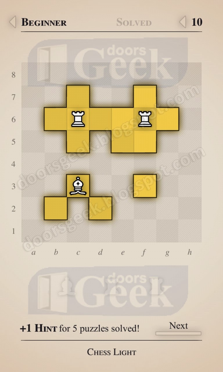 Chess Light [Beginner] Level 10 ~ Doors Geek